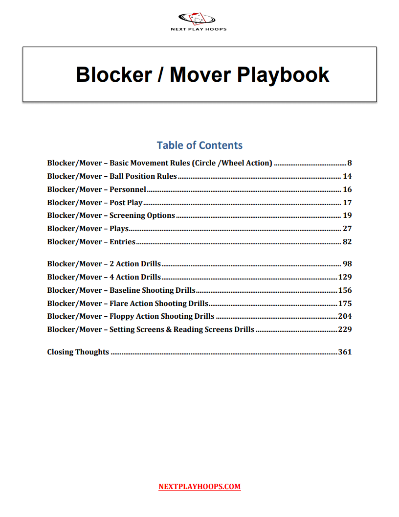 The Blocker/Mover Offense Playbook