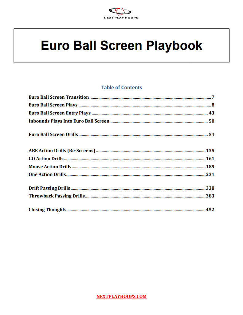 The Euro Ball Screen Offensive Playbook